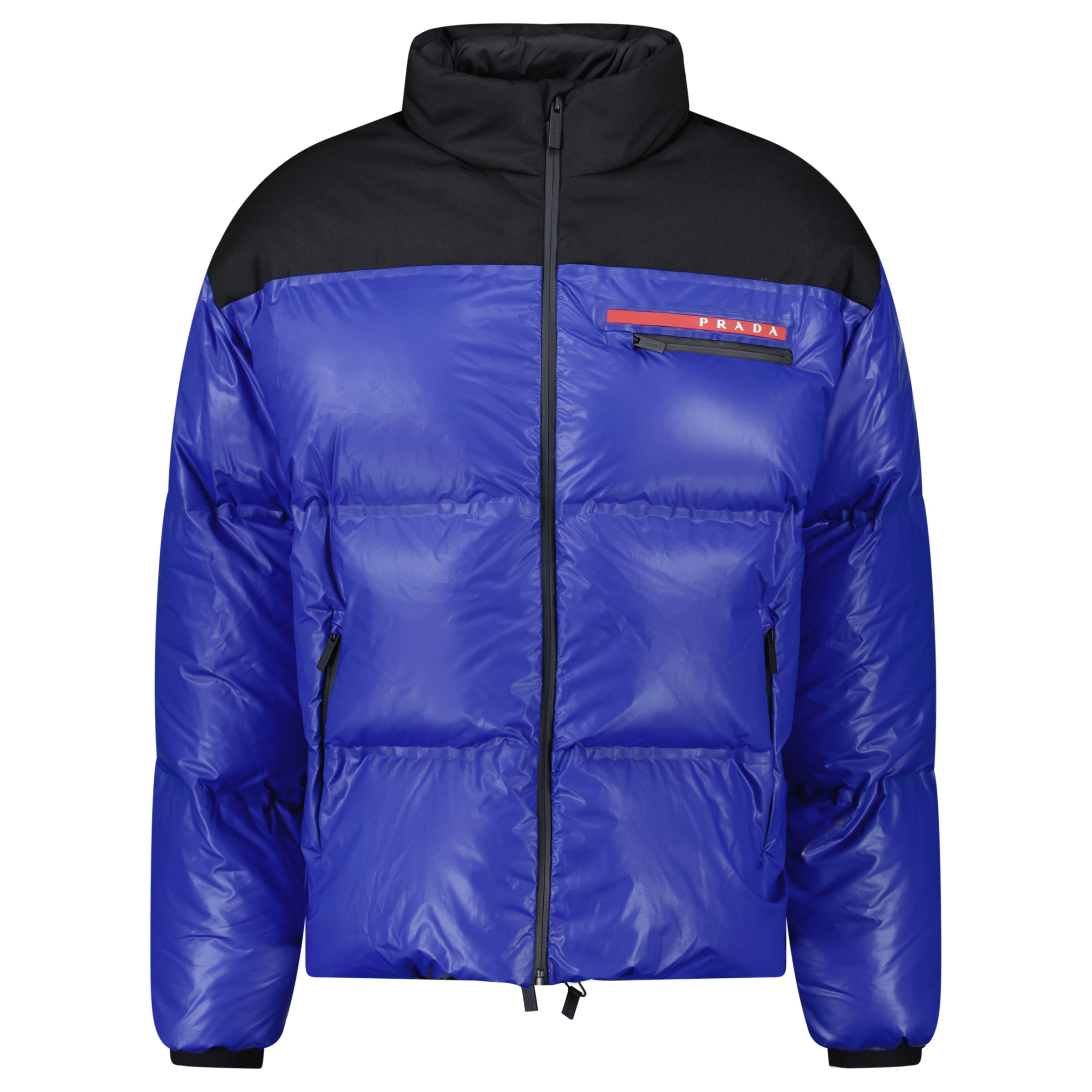 Prada Linea Rossa Re-Nylon Puffer Jacket Blue | chancefashionco