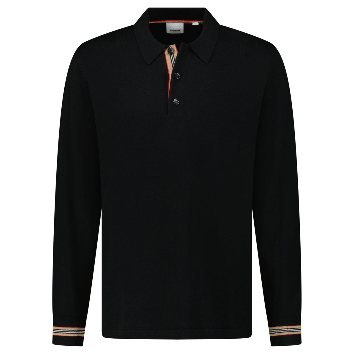 Burberry 'Pace' Signature Stripe Wool Polo Black | chancefashionco